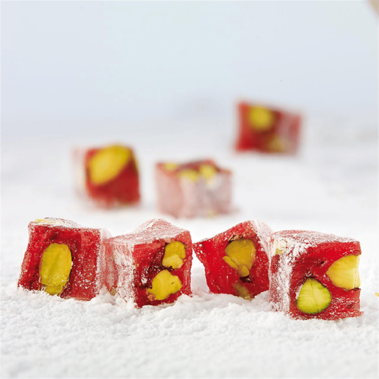 Pomegranate Flavored Pistachio Mini Turkish Delight